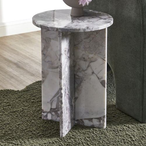 Temple & Webster Maria Marble Side Table