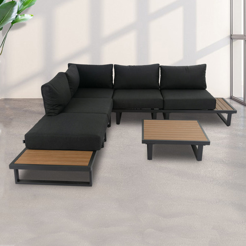 Temple & Webster 5 Seater Kat Outdoor Modular Sofa Set