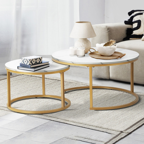 Temple & Webster 2 Piece Heidi Nesting Coffee Table Set