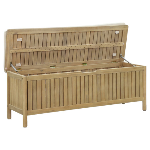 Temple & Webster Portsea Acacia Wood Outdoor Storage Bench