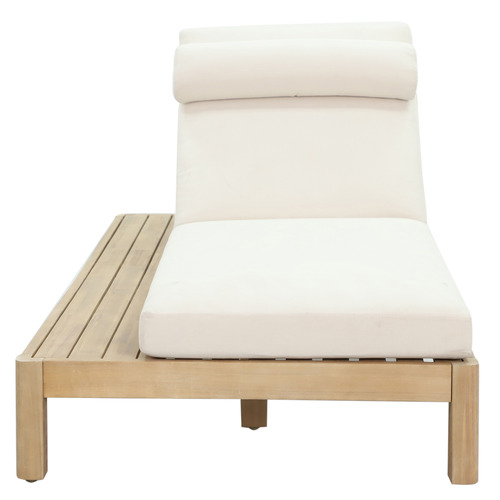 Temple & Webster Seaforth Acacia Wood Sun Lounge