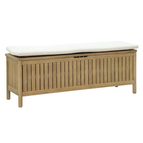 Temple & Webster Portsea Acacia Wood Outdoor Storage Bench