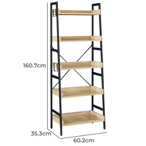 Temple & Webster Humphrey 5 Tier Ladder Shelf