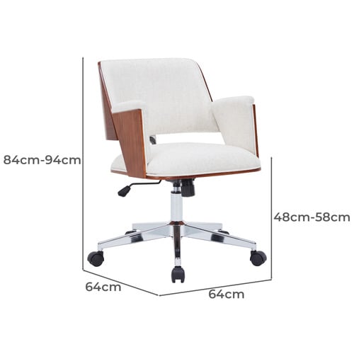 Temple & Webster Simms Upholstered Office Chair