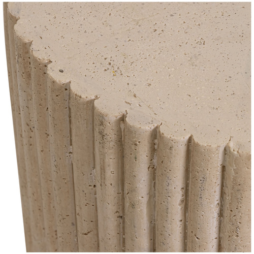 Temple & Webster Audrey Travertine-look Outdoor Side Table