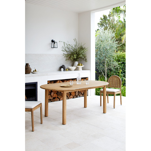 Temple & Webster 4 Seater Corfu Outdoor Dining Table & Chair Set