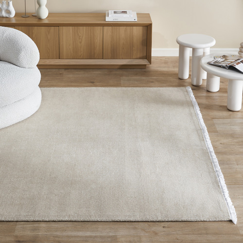 Natural Tully Hand-Woven Wool-Blend Rug | Temple & Webster
