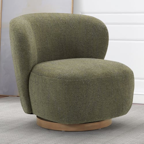 Temple & Webster Libby Upholstered Swivel Accent Chair
