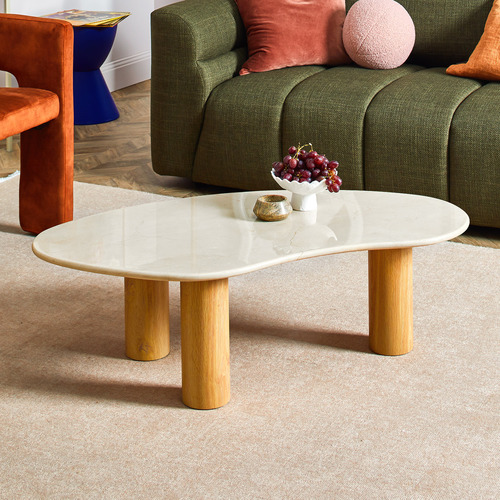Temple & Webster Iggy Irregular Marble Coffee Table