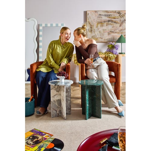 Temple & Webster Maria Marble Side Table