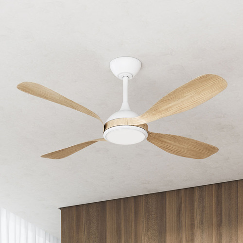 Temple & Webster Cleo 132cm Wi-Fi DC Ceiling Fan with LED Light ...