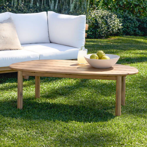 39cm Avalon Acacia Wood Outdoor Coffee Table Temple Webster