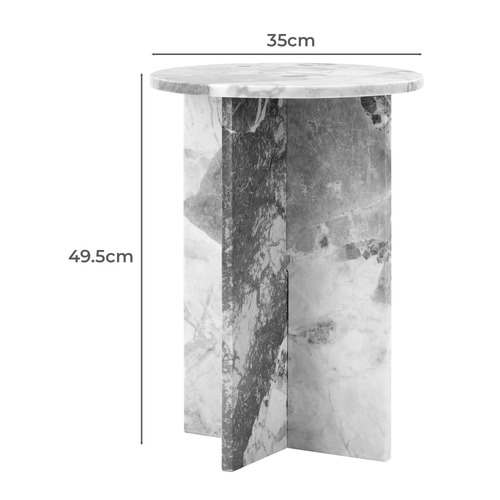 Temple & Webster Maria Marble Side Table