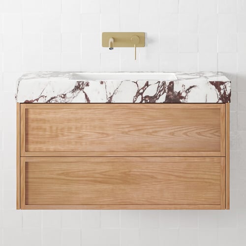 Temple & Webster Viola-Look 900mm Wall-Hung Single Vanity