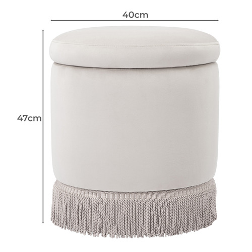 Temple & Webster Hepburn Velvet Storage Ottoman