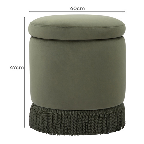 Temple & Webster Hepburn Velvet Storage Ottoman