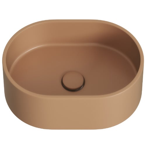 Temple & Webster Clover 400mm Oval Concrete Above Counter Basin