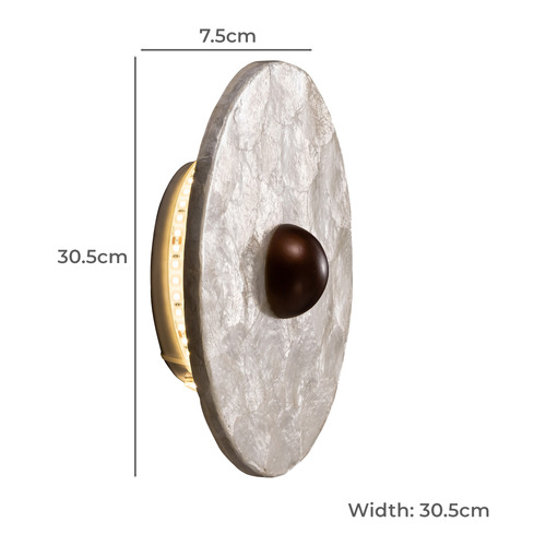Temple & Webster Hector Capiz Shell LED Wall Sconce