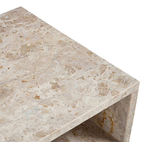 Beige Delight Mia Marble Side Table | Temple & Webster