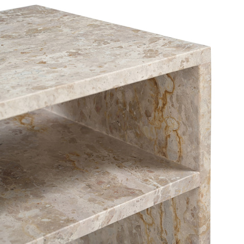 Beige Delight Mia Marble Side Table | Temple & Webster