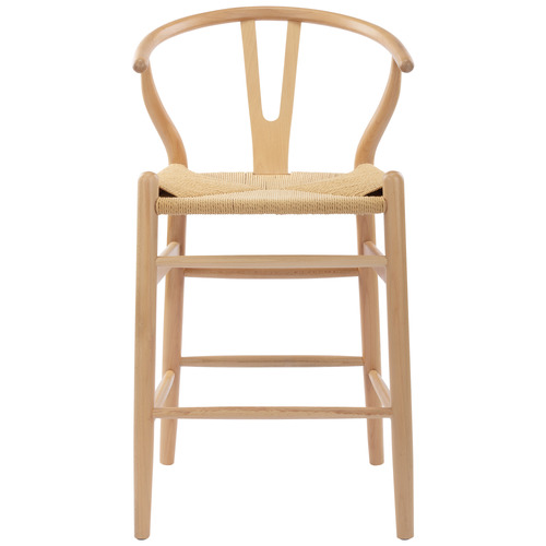 Temple & Webster 66cm Hans Wegner Wishbone Replica Bar Stool