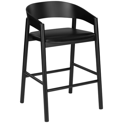 Temple & Webster 66cm Mattia Beech Wood Bar Stool