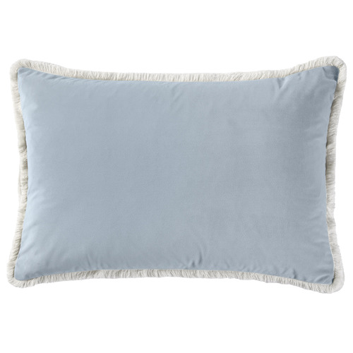 Temple & Webster Orlena Fringed Rectangular Velvet Cushion