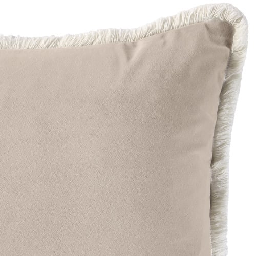 Temple & Webster Orlena Fringed Rectangular Velvet Cushion