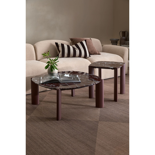 Temple & Webster Marilyn Merlot Marble Side Table