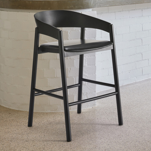 Temple & Webster 66cm Mattia Beech Wood Bar Stool
