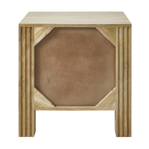 Jasper 2 Drawer Mango Wood Bedside Table | Temple & Webster