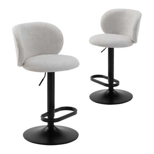 Temple & Webster Noel Boucle Adjustable Bar Stools
