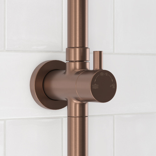 Clovelly 200mm Bronze Wall Tapware & Shower Package | Temple & Webster