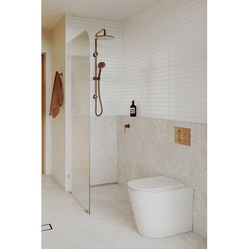 Clovelly 200mm Bronze Wall Tapware & Shower Package | Temple & Webster