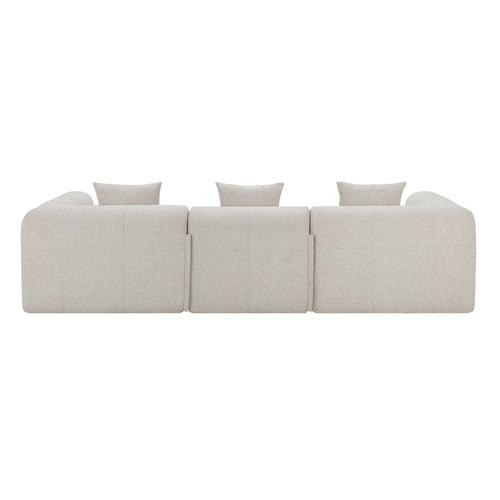 Temple & Webster Bowie 4 Seater Boucle Sofa with Chaise