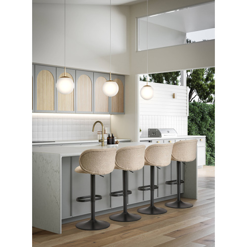 Temple & Webster Noel Boucle Adjustable Bar Stools