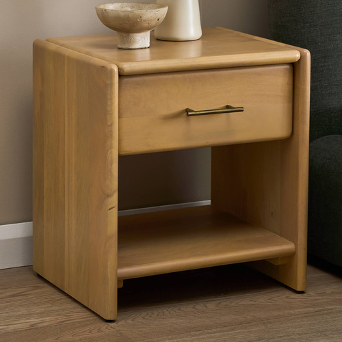 Temple & Webster Joey Mango Wood Bedside Table