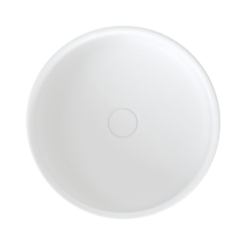 Temple & Webster Cosmo 390mm Matte White Round Ceramic Above Counter Basin