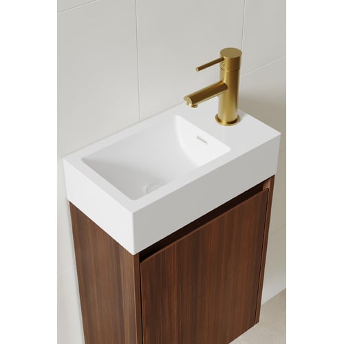 Temple & Webster Havana 400mm Wall Hung Single Vanity with Integrated Basin