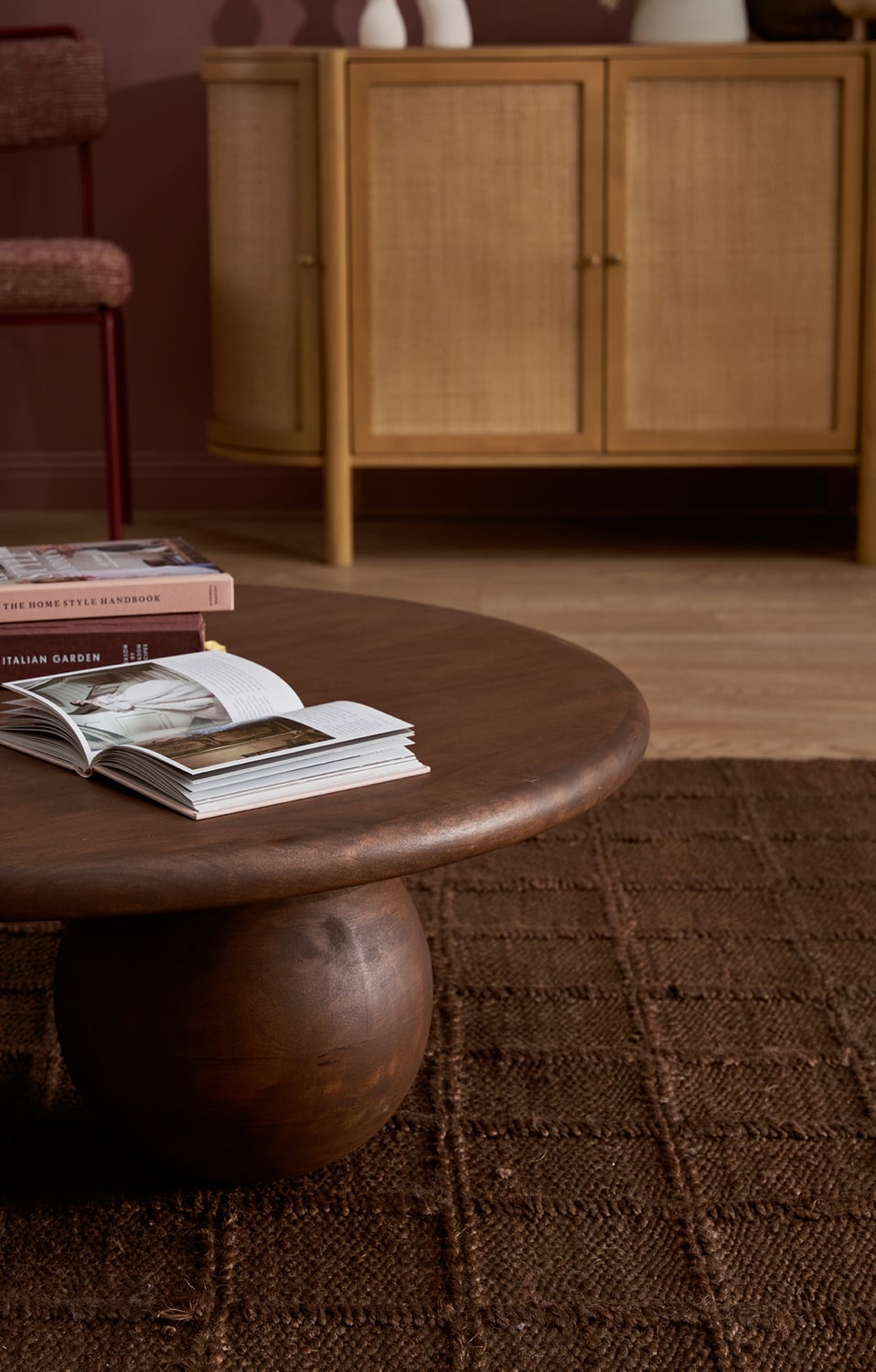 Temple & Webster Gabi Grid Hand-Woven Jute Rug