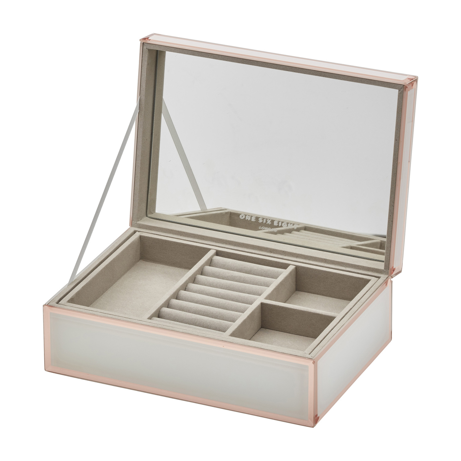 OneSixEightLondon Sara Large Glass Jewellery Box | Temple & Webster