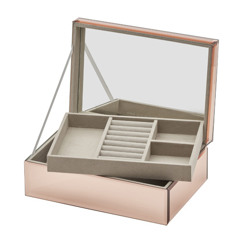 OneSixEightLondon Sara Large Glass Jewellery Box & Reviews | Temple ...
