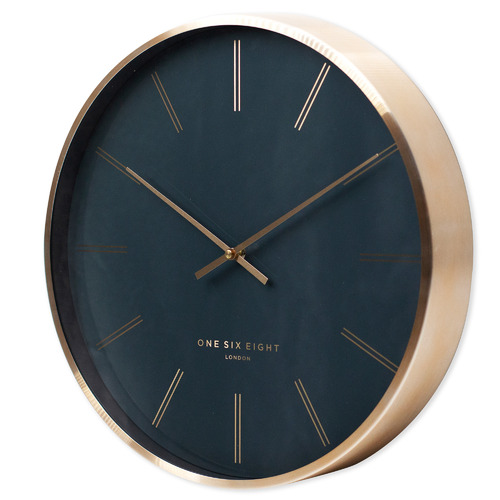 OneSixEightLondon 40cm Otto Metal Silent Wall Clock | Temple & Webster