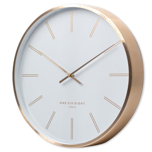 OneSixEightLondon 40cm Otto Metal Silent Wall Clock | Temple & Webster