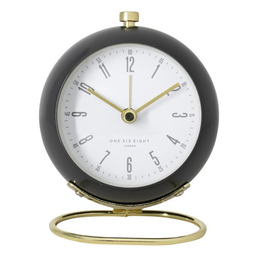 OneSixEightLondon Grace Metal Silent Alarm Clock | Temple & Webster