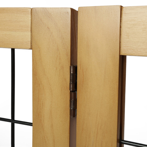 CharliesPetProduct 4 Panel Pine Wood Pet Gate | Temple & Webster