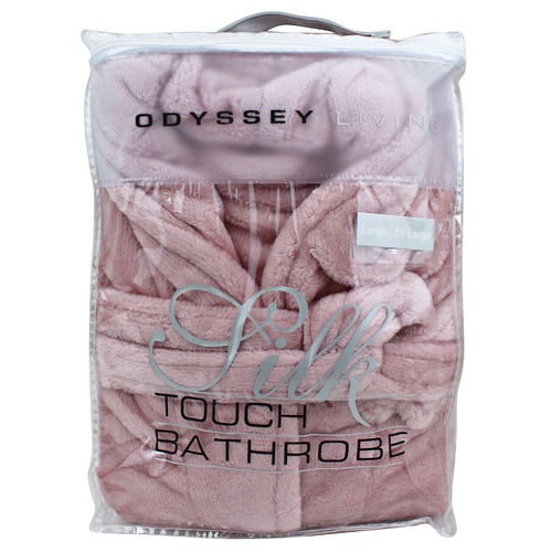 OdysseyLiving Silk Touch Microfibre Bathrobe | Temple & Webster