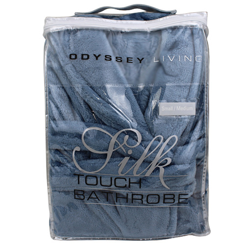 OdysseyLiving Silk Touch Microfibre Bathrobe | Temple & Webster