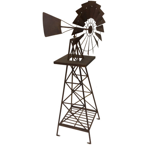 High St. Rust Metal Windmill Ornament | Temple & Webster