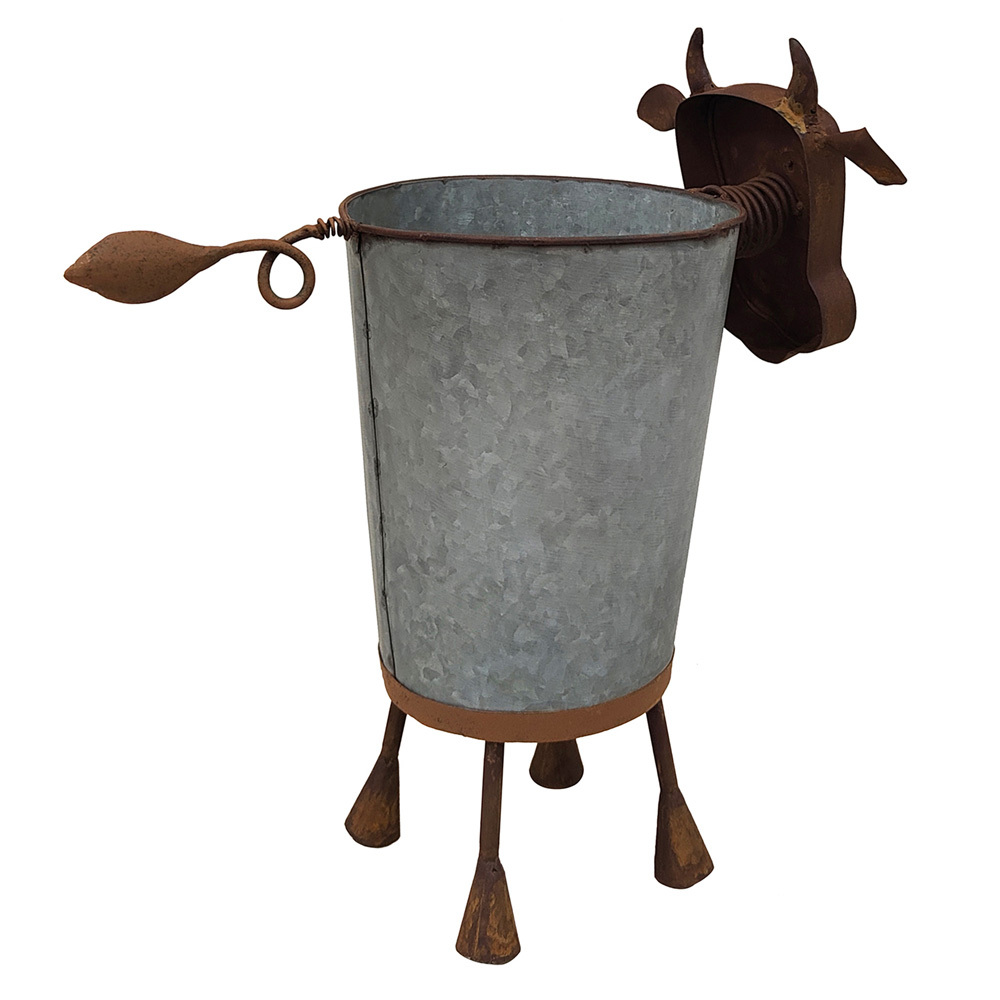 High St. Rusty Cow Iron Planter | Temple & Webster